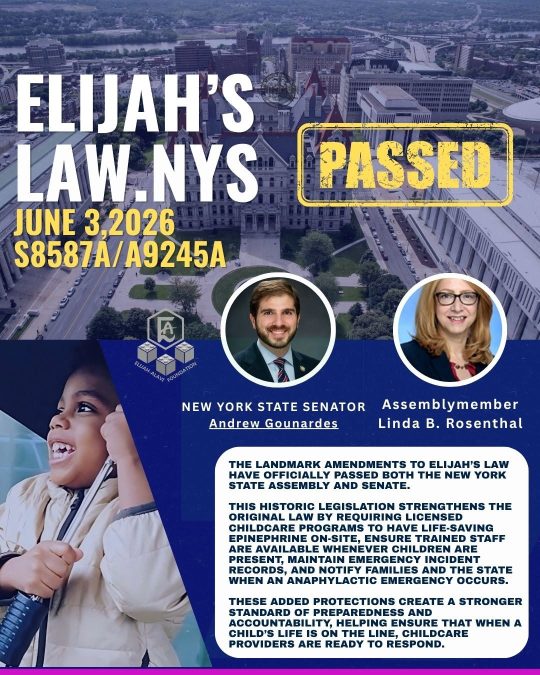 Elijah's Law in NY Soon to Require Stock Epi, Training in Childcare ...